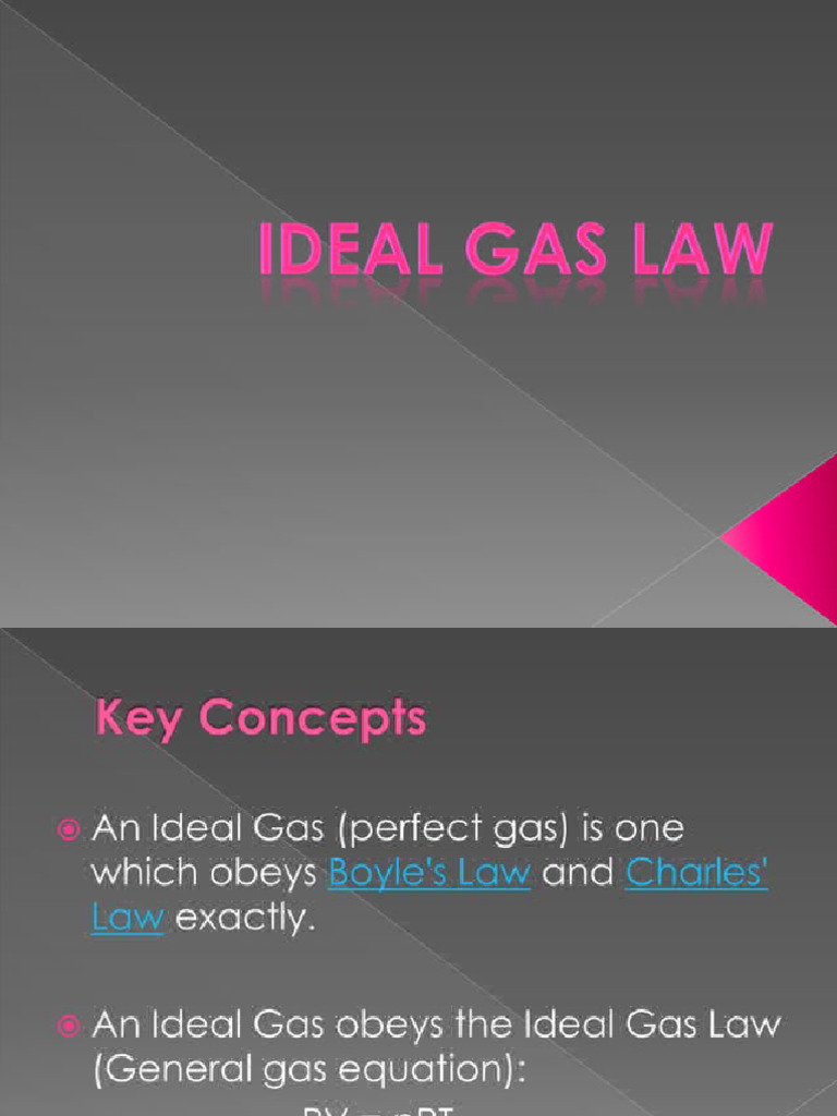 Ideal Gas Law | PDF