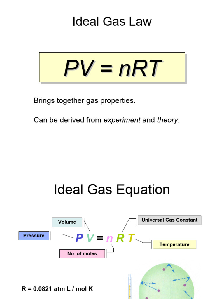 Ideal Gas Law | PDF | Gases | Chemistry