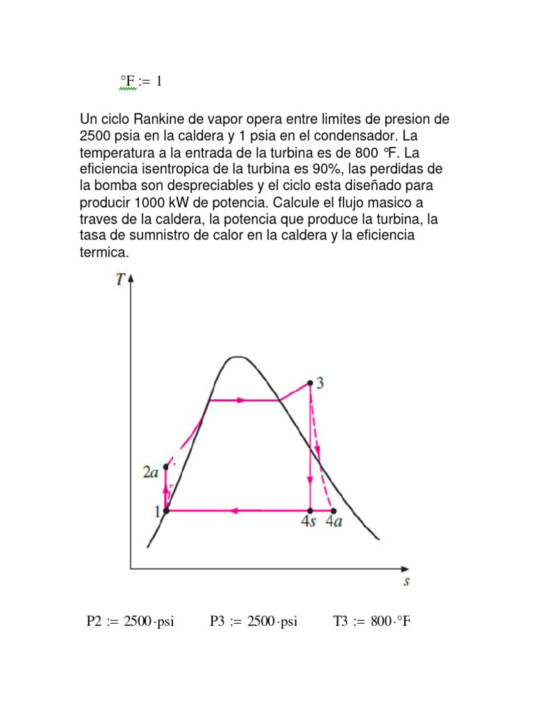 Ejemplo Ciclo Rankine Real 1 | PDF