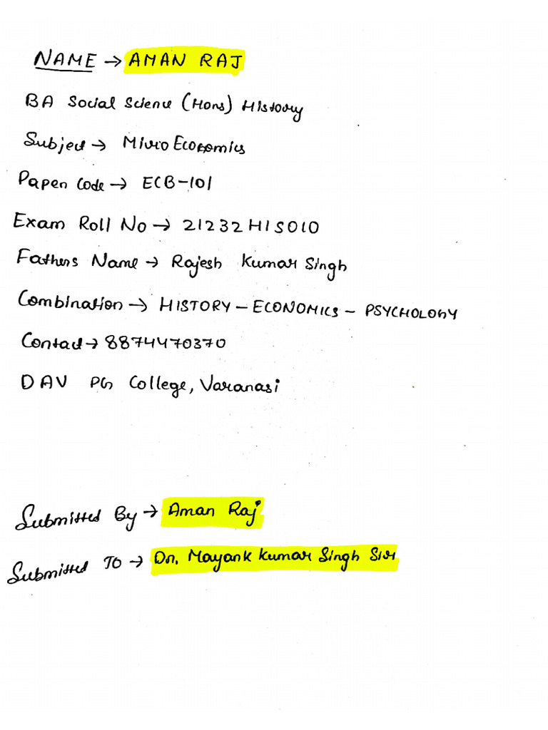 Micro Assignment | PDF