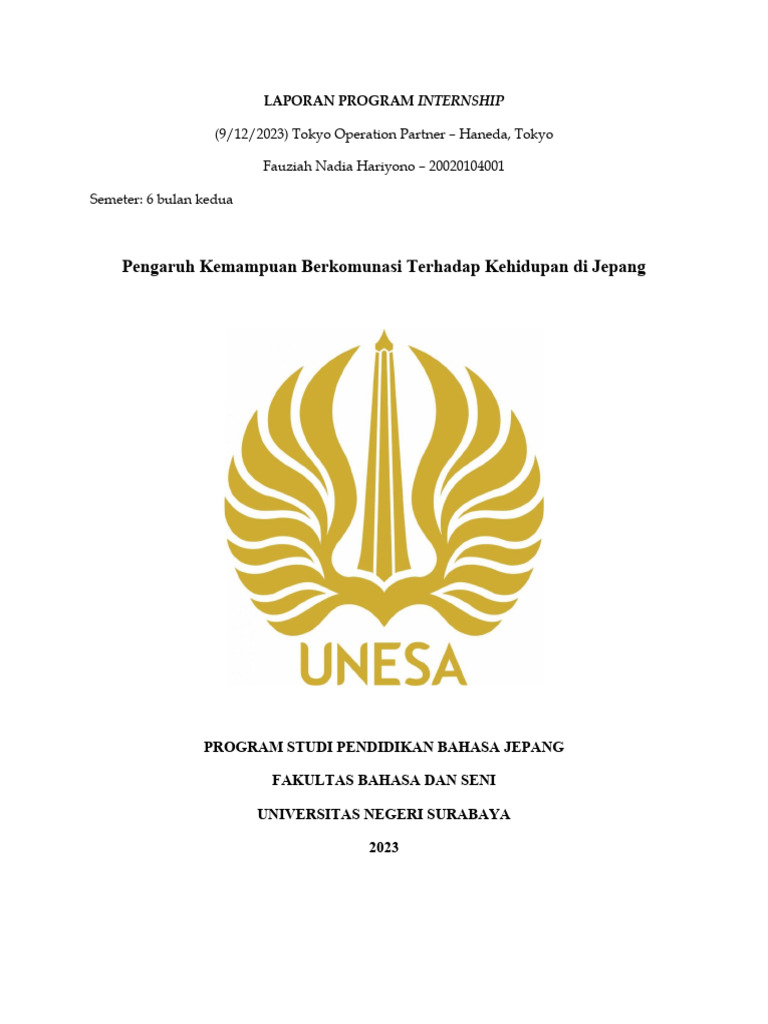 Laporan Program Internship | PDF