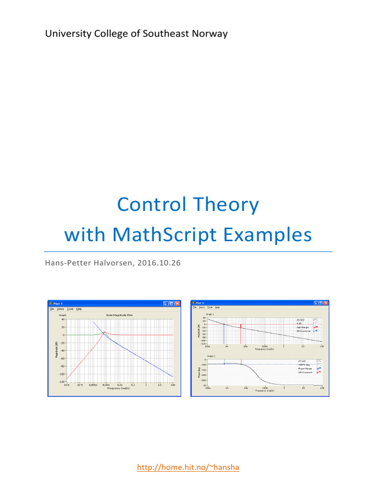 Control Theory With MathScript Examples | PDF | Matrix (Mathematics) | Linear Map