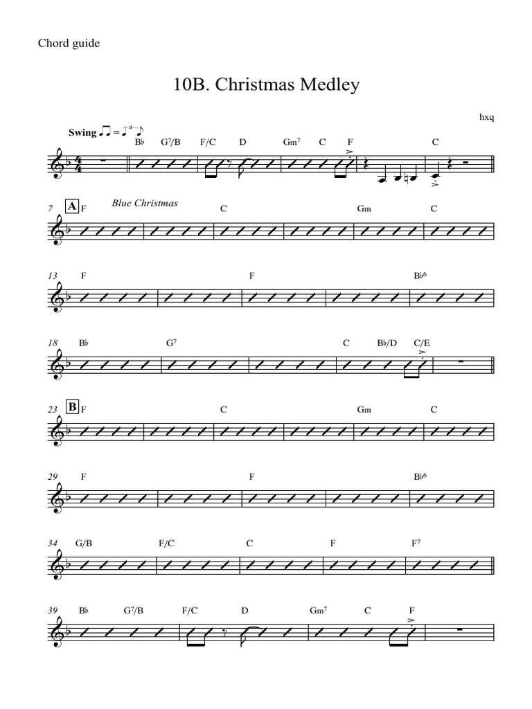 10B. Christmas Medley - Chord Guide | PDF