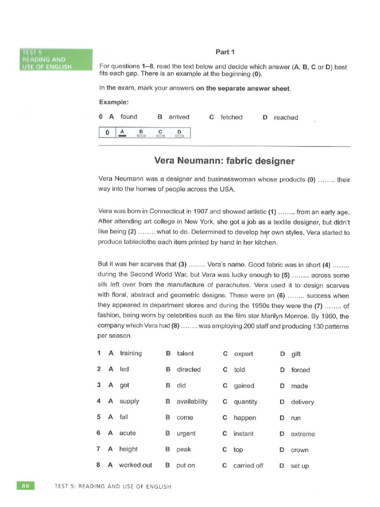 Test 5 - B2 Kenny | PDF