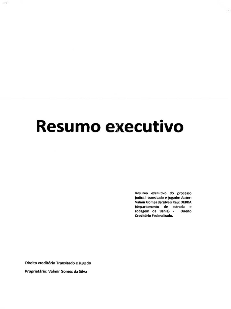 Resumo Executivo | PDF