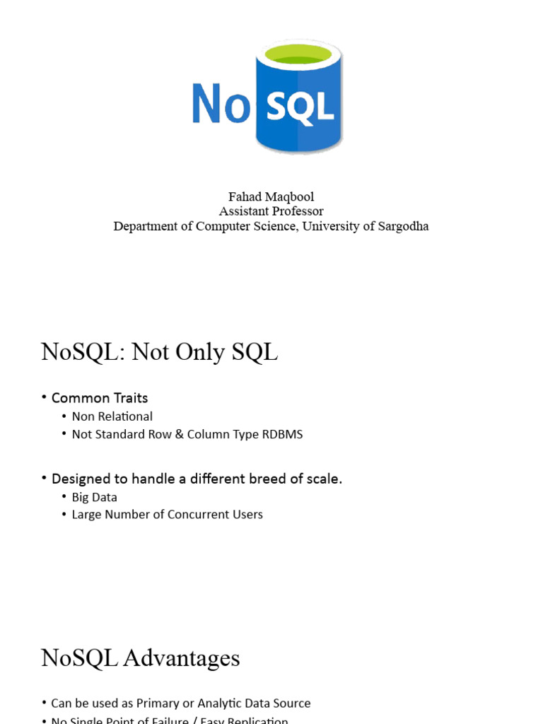 NoSQL Databases | PDF | No Sql | Relational Database