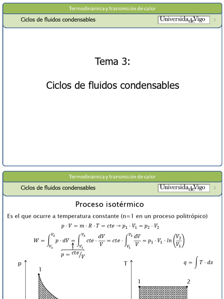 Tema 3 Ciclos Fluidos Condensables | PDF