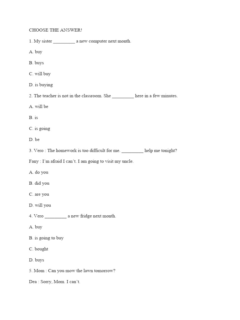Soal Future Tense Pdf