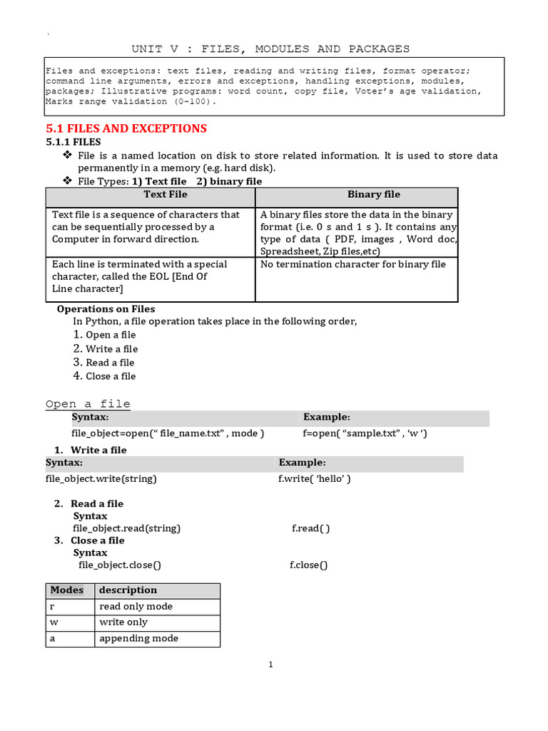 Pspp Unit 5 Notes Pdf
