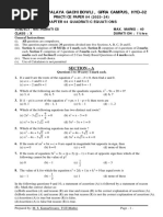 Class X Half Yearly Sample Paper | PDF | Zero Of A Function | Equations