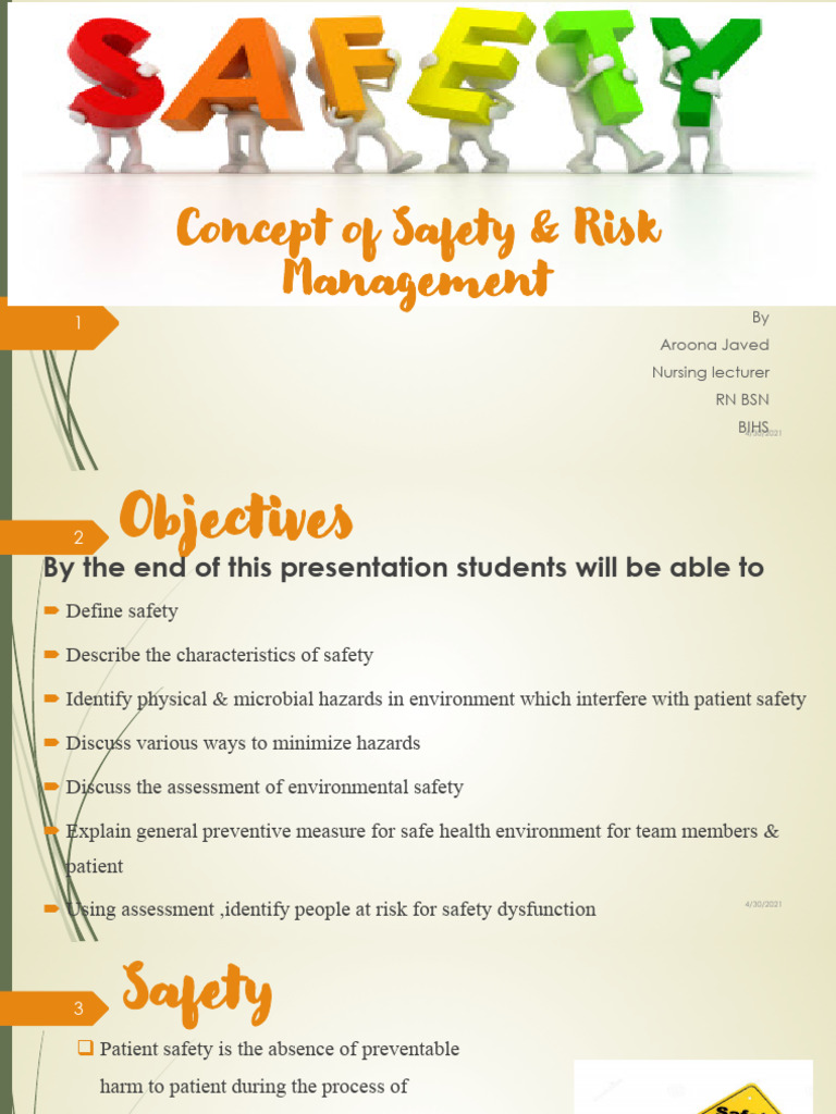 Concept of Safety and Risk Management | PDF | Safety | Patient Safety