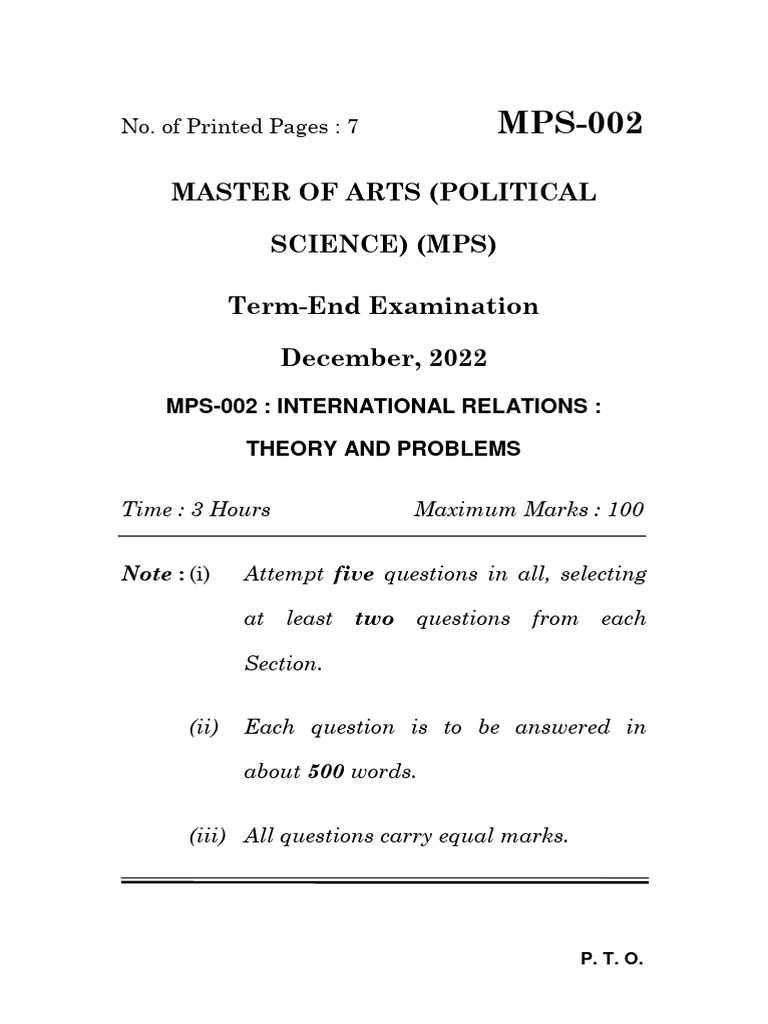 MPS 002 | PDF