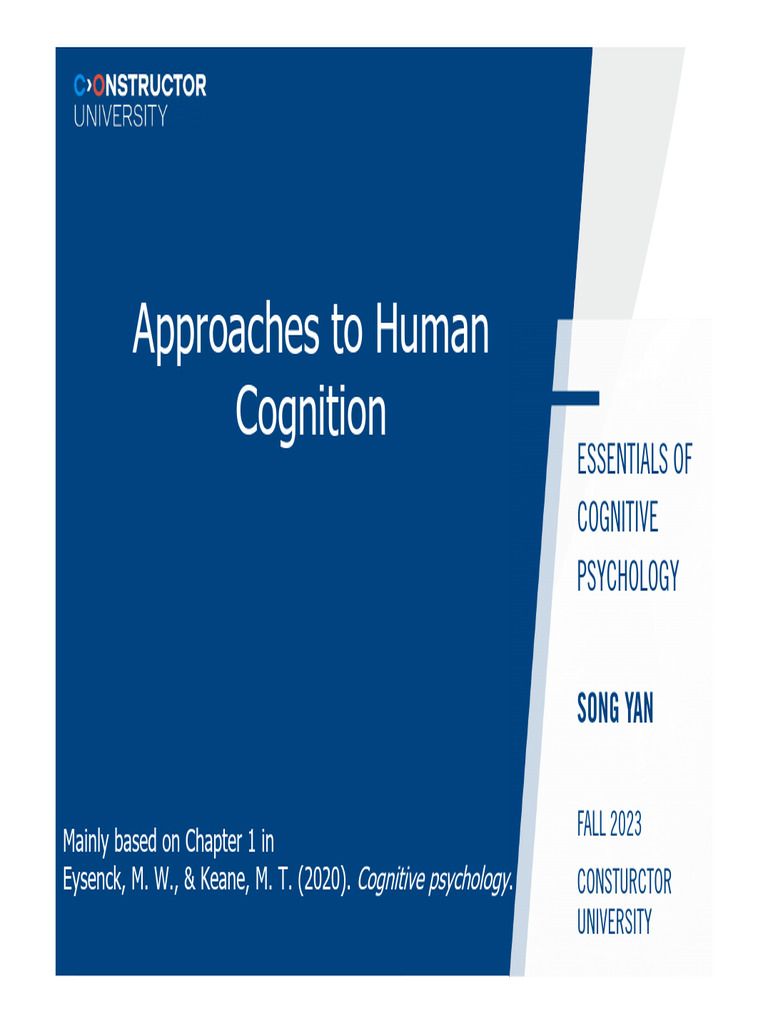 Approaches to Human Cognition | PDF