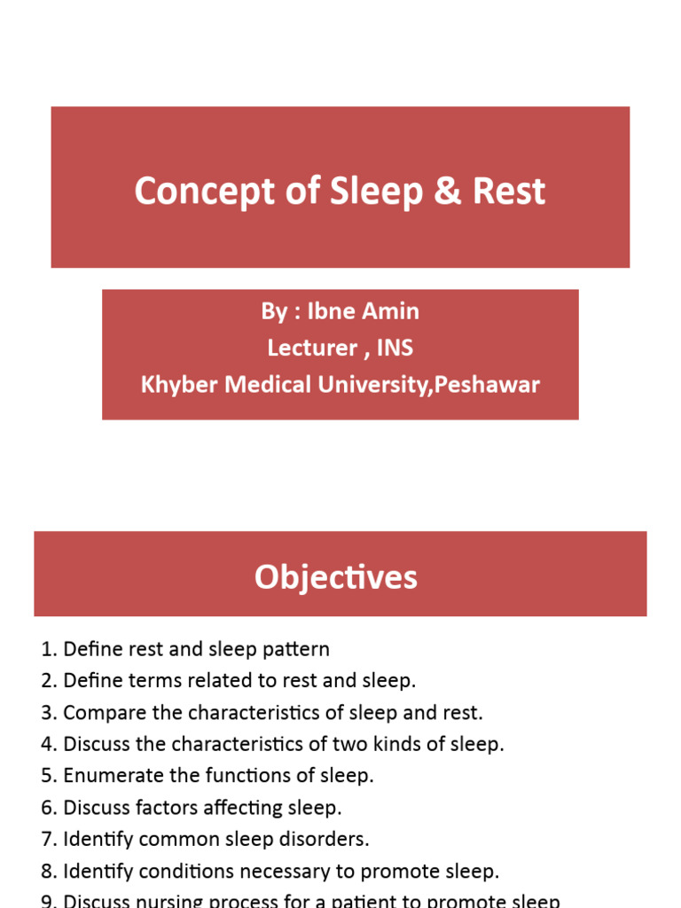 Concept of Sleep & Rest - 1 | PDF