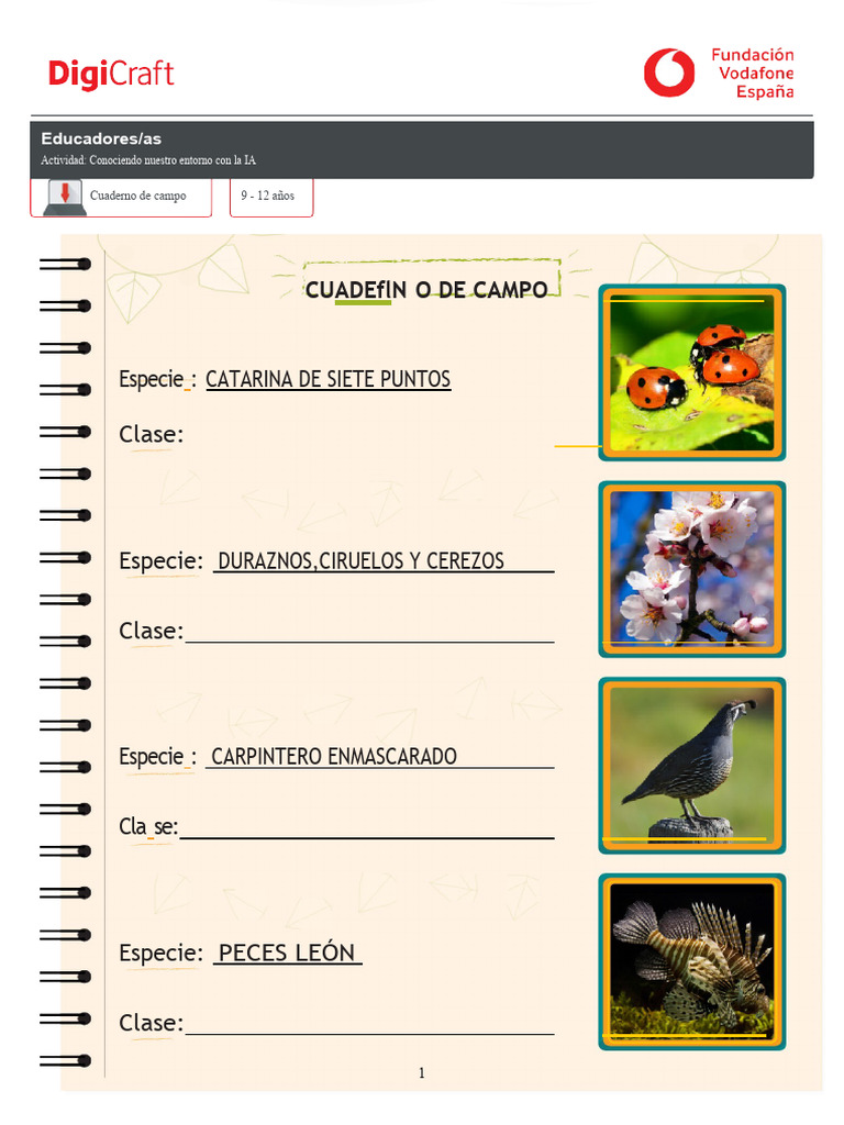 Cuaderno de Campo | PDF