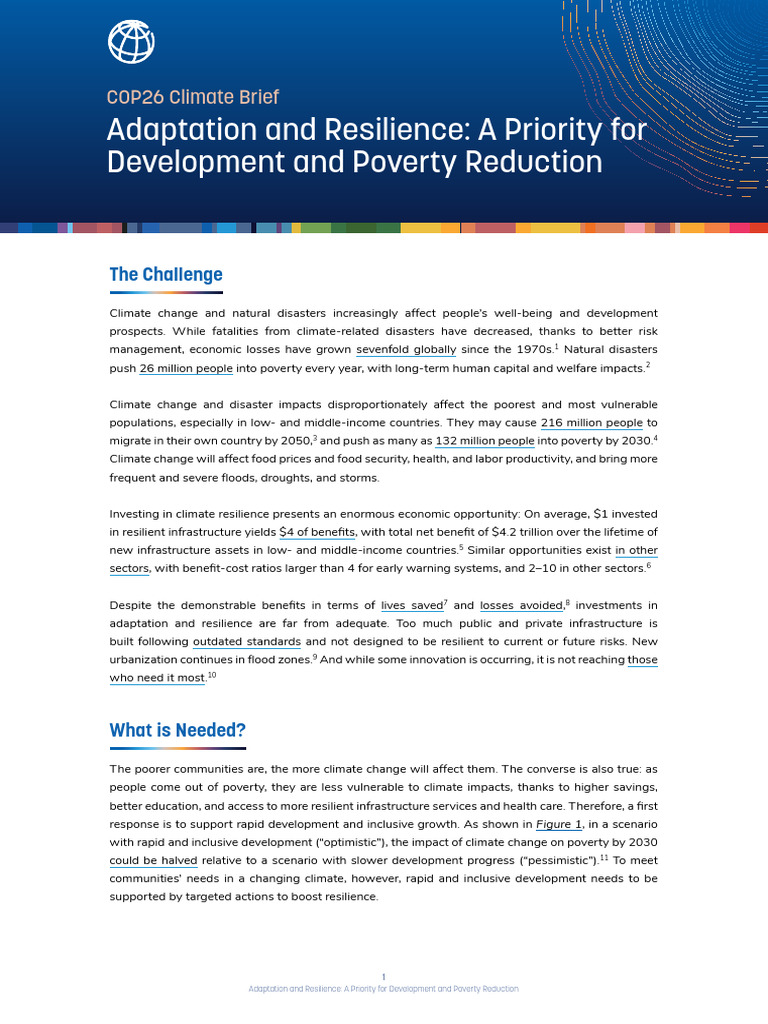 COP26 ClimateBrief AdaptationResilience Final 2610 | PDF | Finance ...