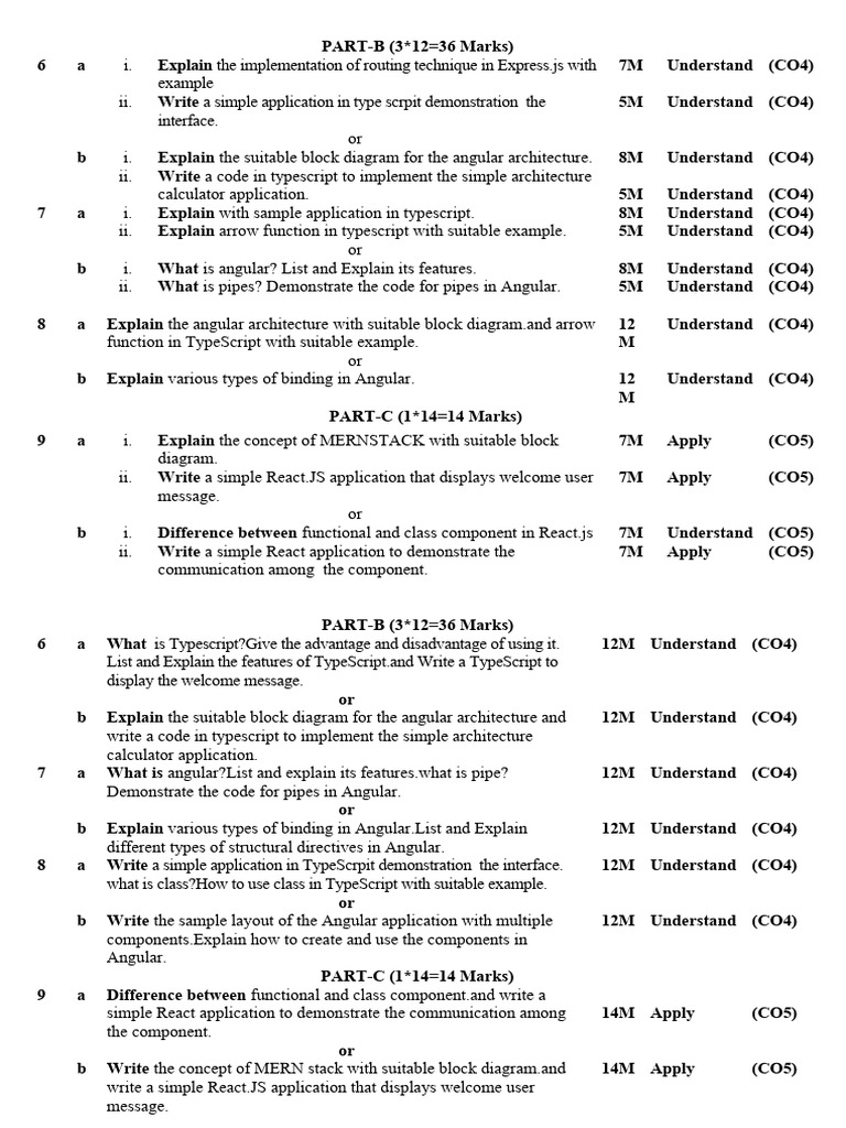 FSWD IA3 Question Paper | PDF | Computer Engineering | Computer Science