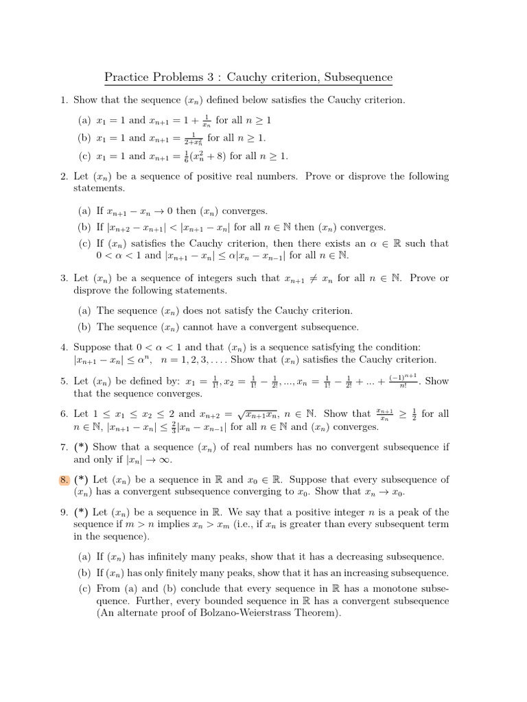 PP 3 | PDF | Sequence | Real Analysis