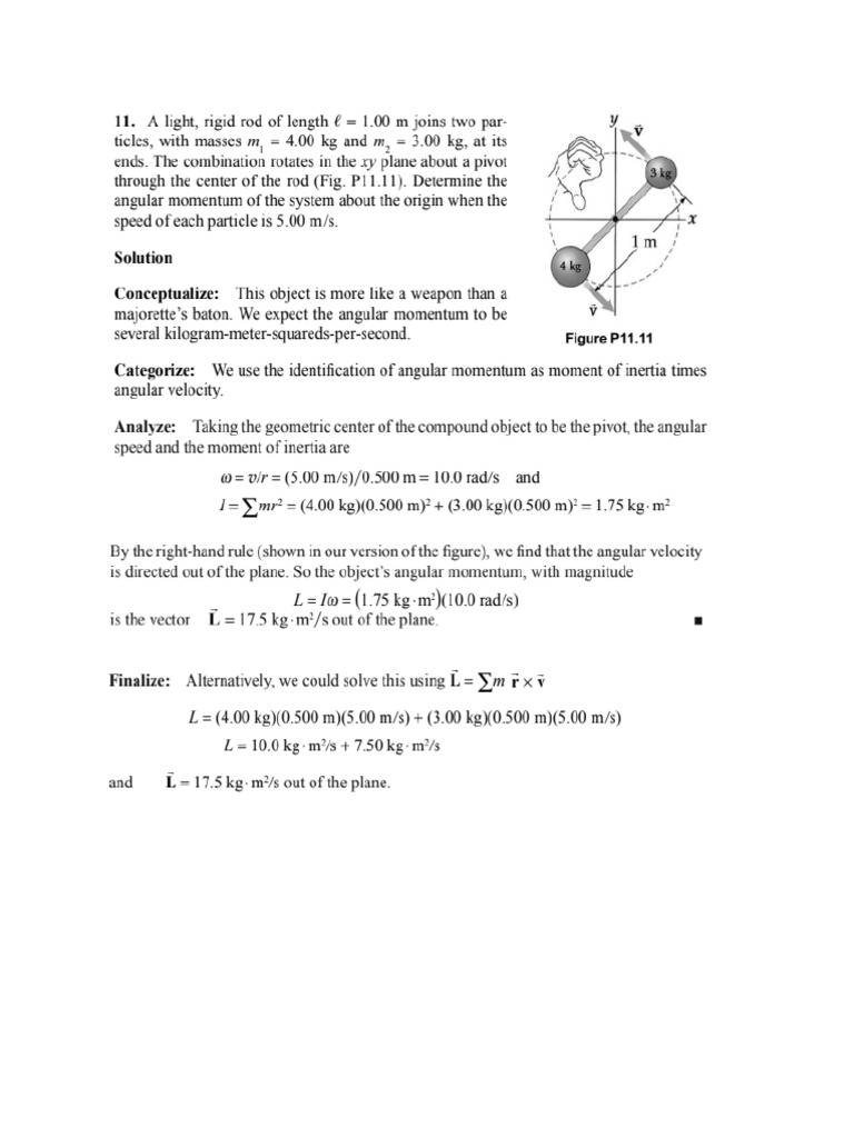 Angular Momentum Problems | PDF