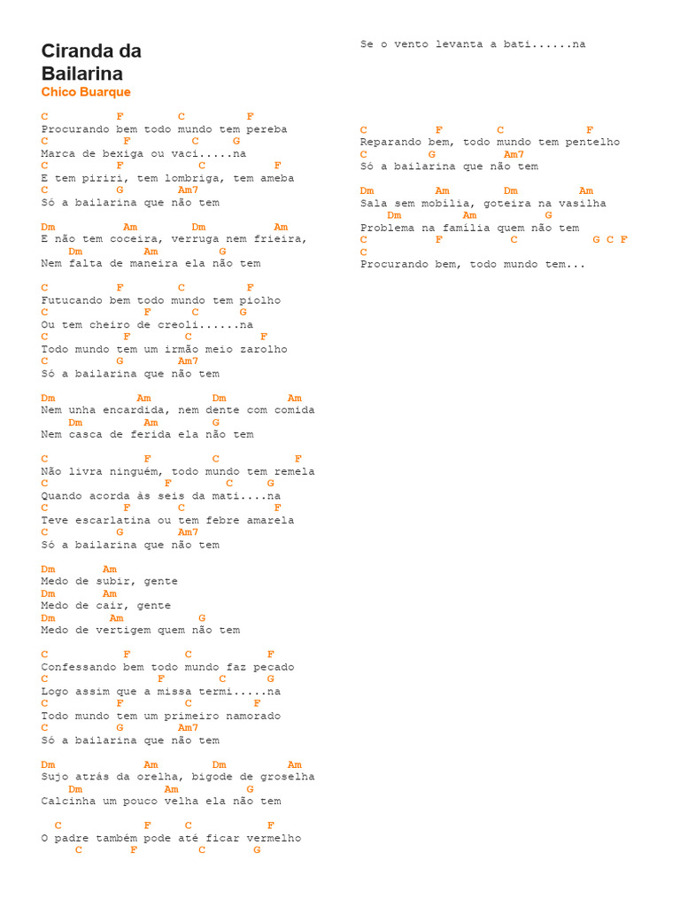 Ciranda Da Bailarina | PDF