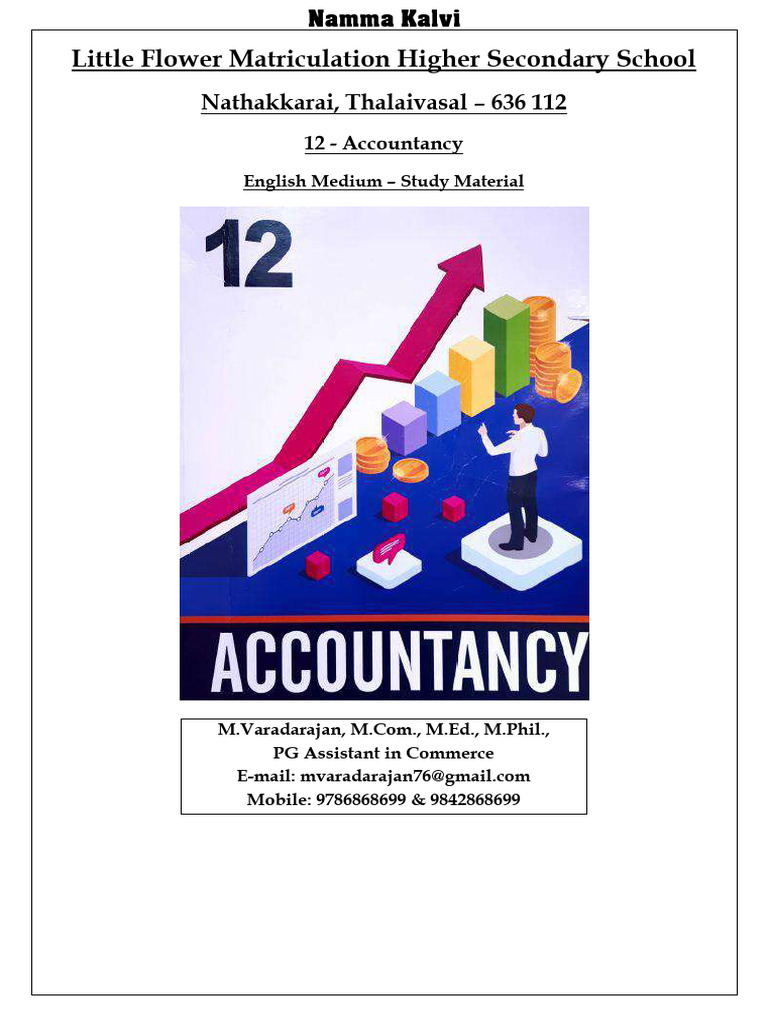 Namma Kalvi 12th Accountancy Study Material English Medium 219920 | PDF