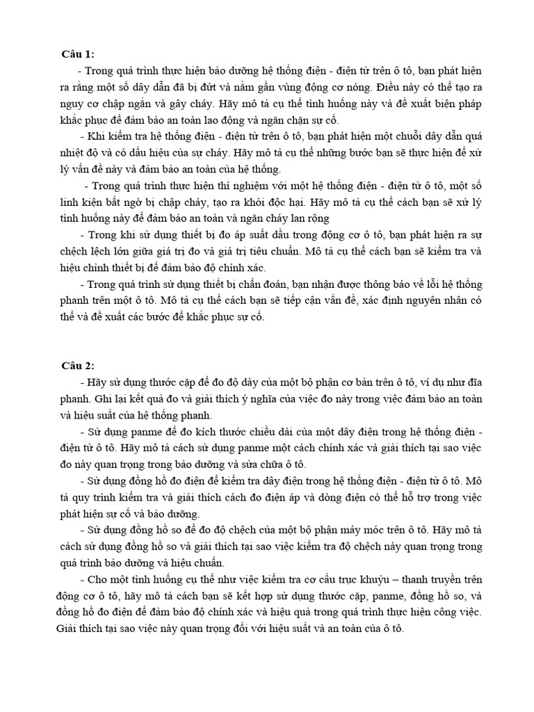 De Thi On Tap An Toan Va Do Luong | PDF