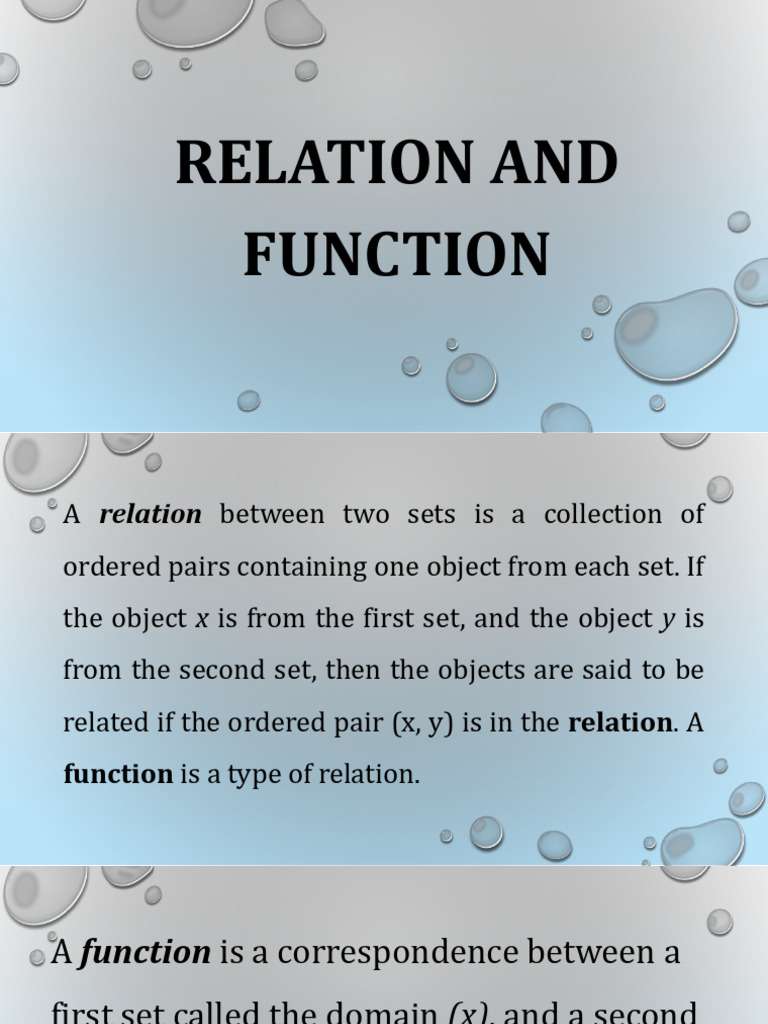 1. Relations and Functions | PDF