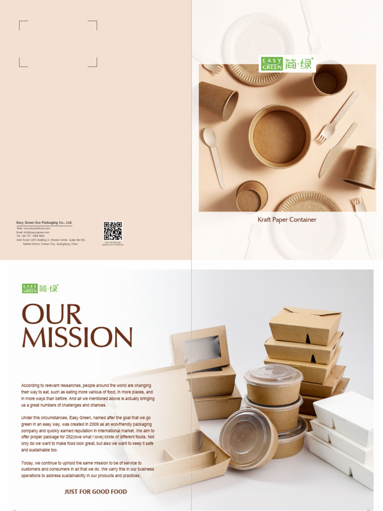 Eco-Friendly Kraft Paper Containers | PDF | Packaging And Labeling ...