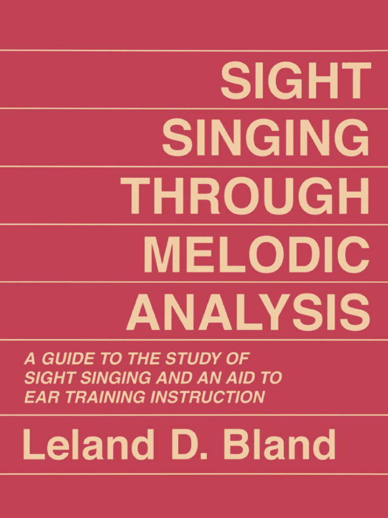 Sight Singing Through Melodic Analysis | PDF