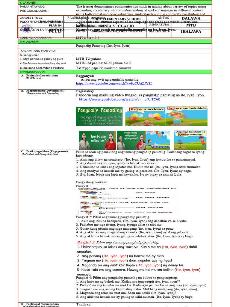 MTB2 DLP Q2 WEEK2 Day2 | PDF