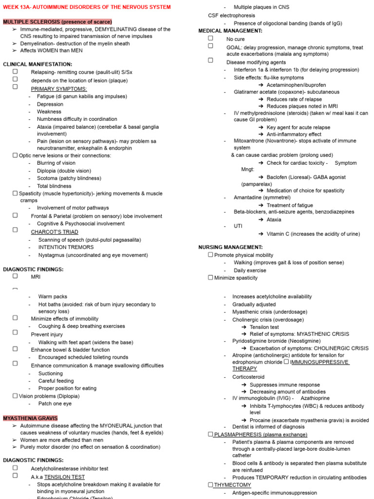 Autoimmune Disorders in Neurology | PDF