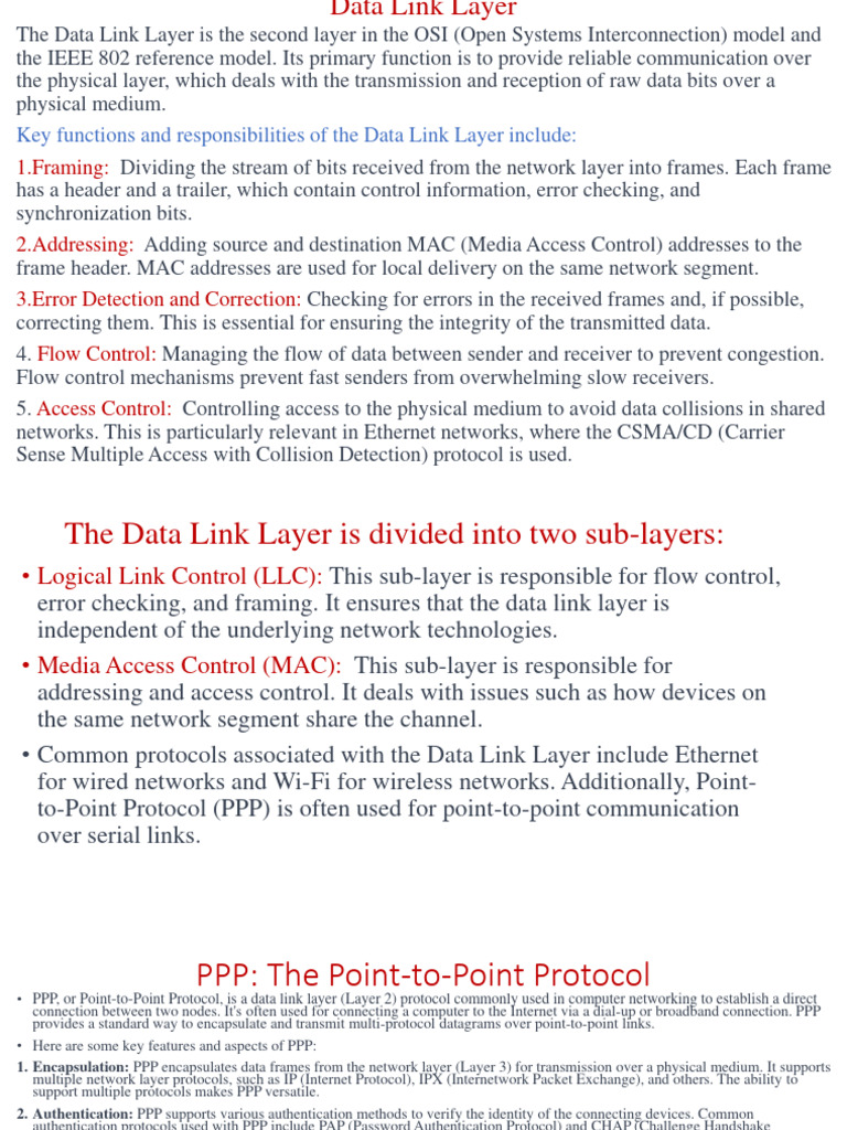 Unit 3 Data Link Layer Pdf Ethernet Computer Network