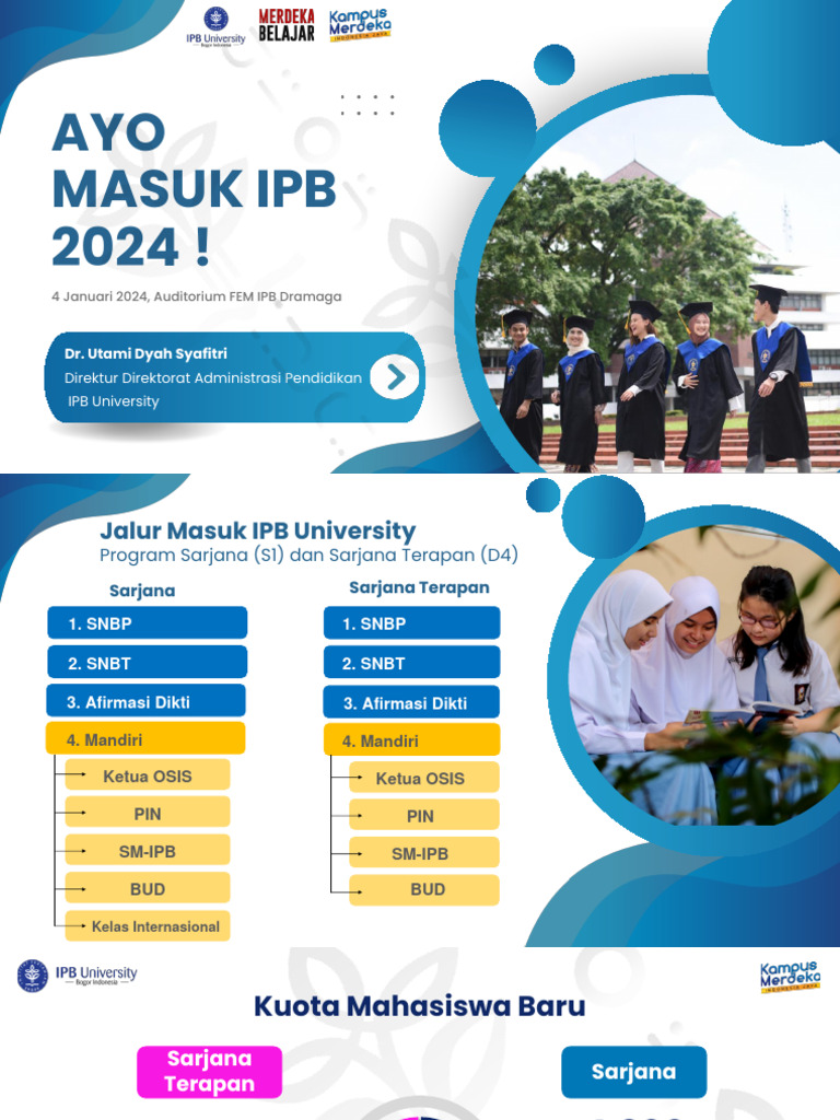 DR Utami Dyah Syafitri - Ayo Masuk IPB 2024!-1 | PDF