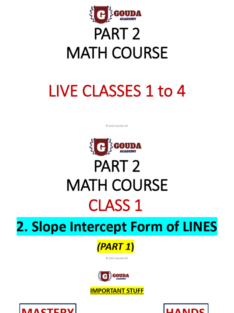 2023 PART 2 Math LIVE CLASSES Book COMPLETE | PDF | Elementary Mathematics | Mathematical Concepts