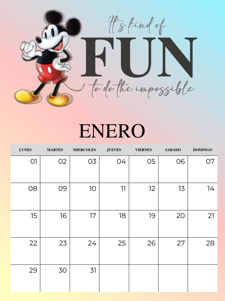 ? Regalo ? Calendario Disney 2024 | PDF