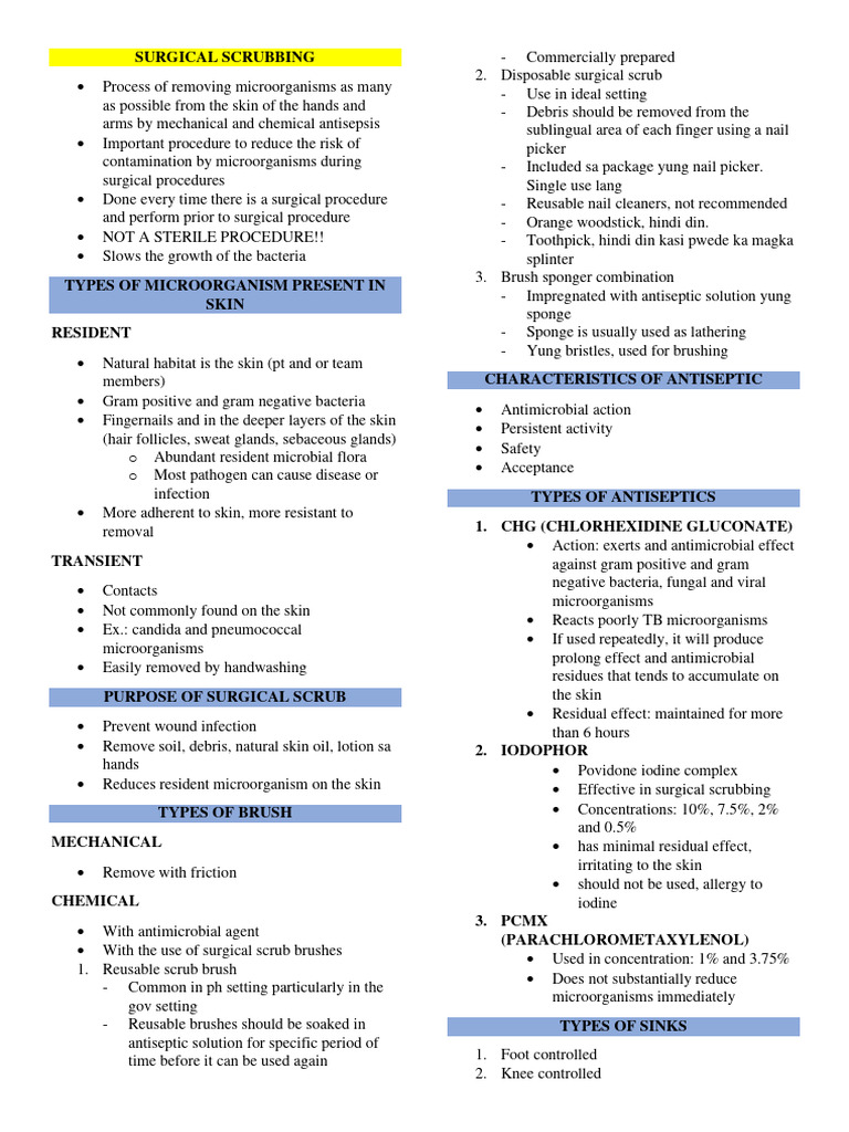 Surgical Scrubbing | PDF