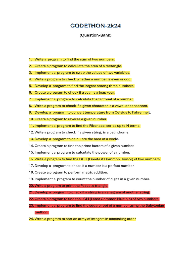 Question Bank | PDF | Computers | Technology & Engineering