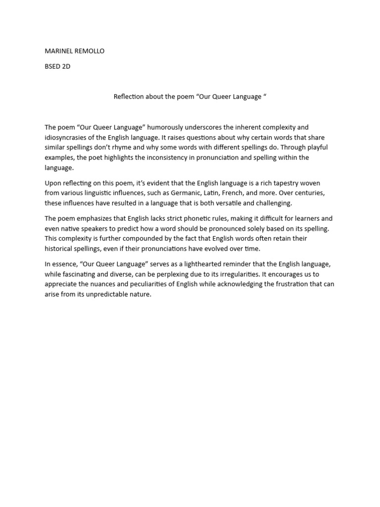 Our Queer Language | PDF