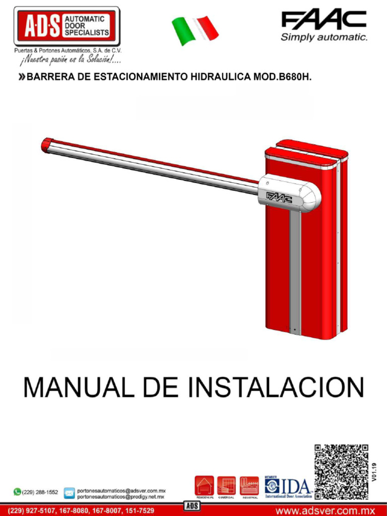 Barrera Vehicular FAAC E680 | PDF
