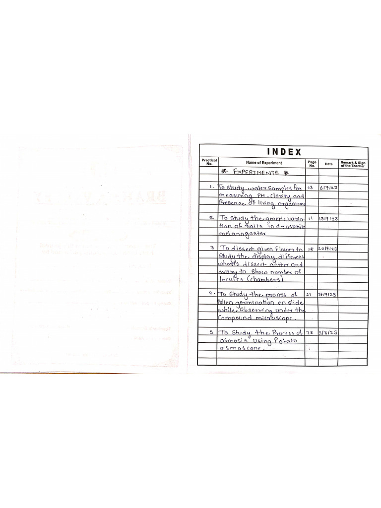 12th Biology Journal - 1 | PDF