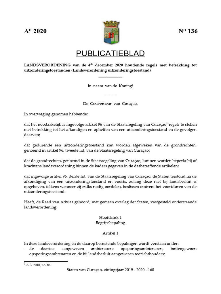 Lvo. Lei Estado Di Emergensia | PDF