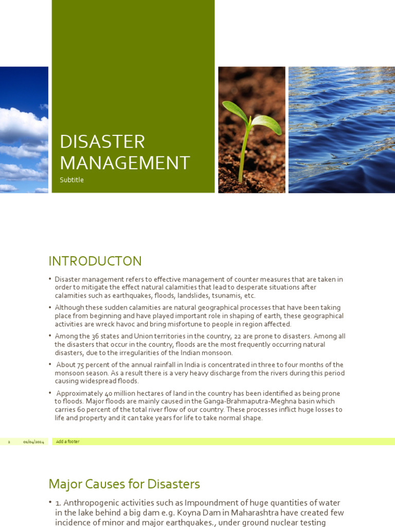 Disaster Management | PDF | Climate Change | Greenhouse Gas