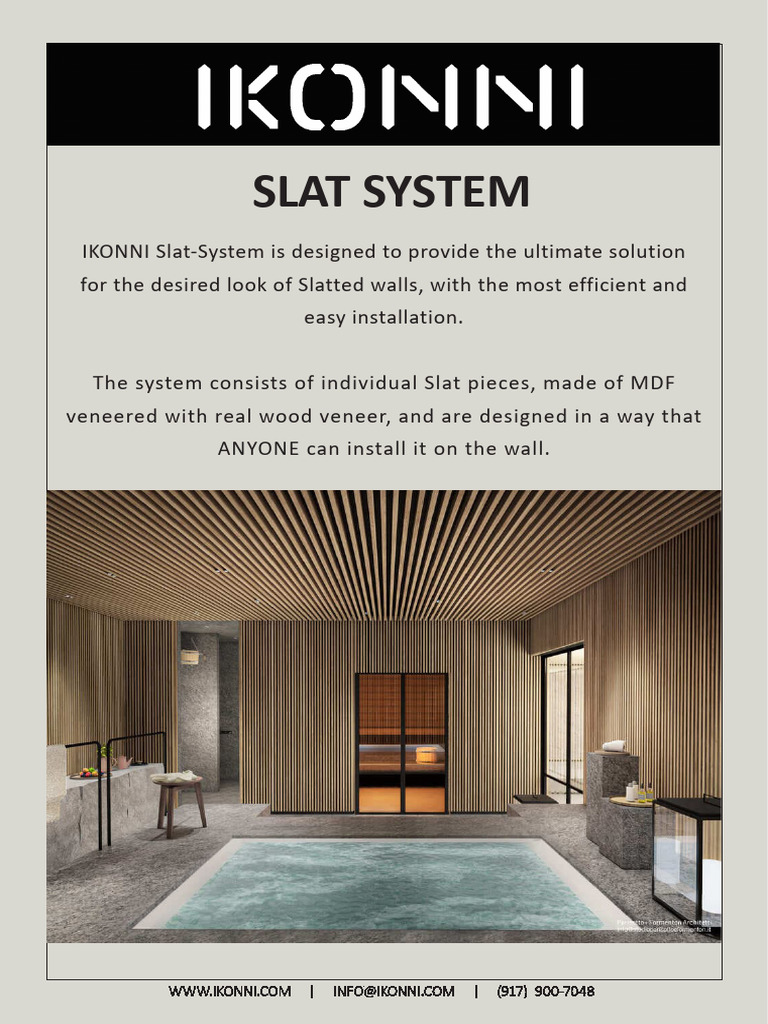 Ikonni Slat and Mini Slat Systems | PDF