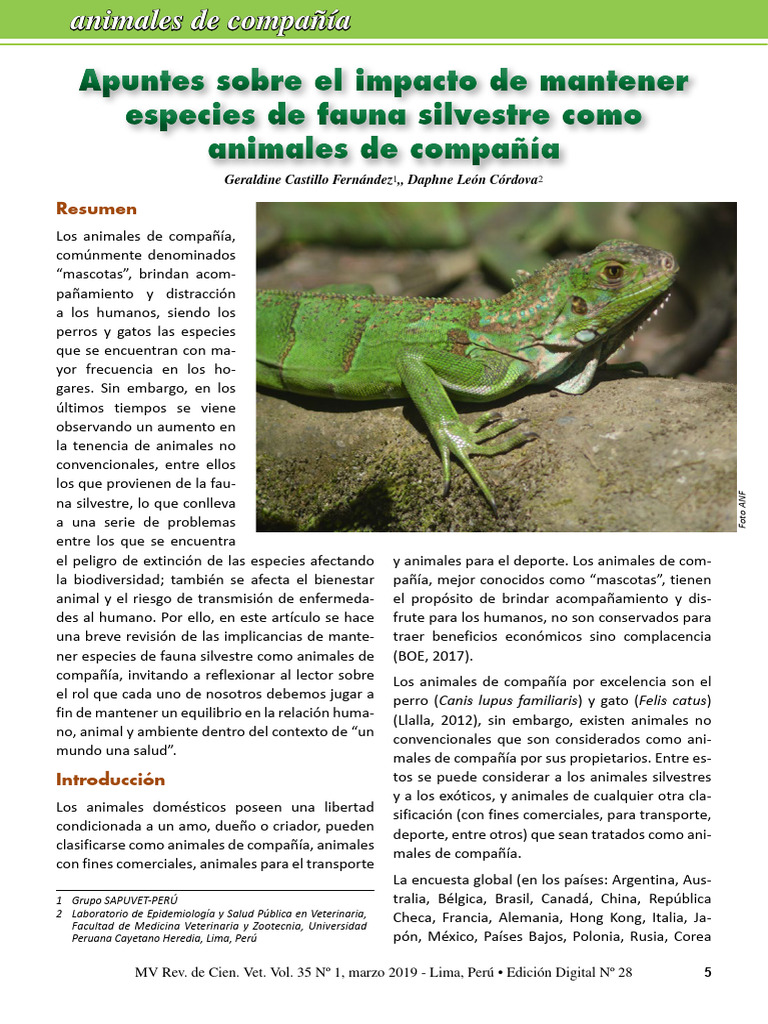 Wpecies de Fauna Silvestre | PDF | Mascota | Fauna