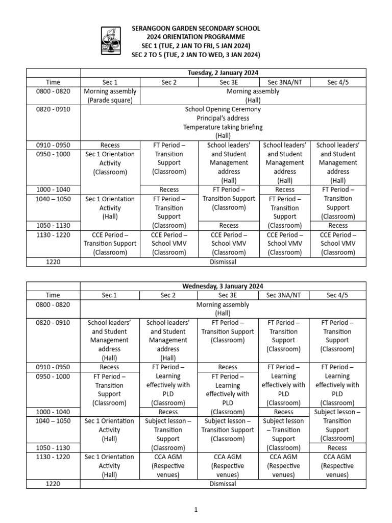 2024 Orientation Programme | PDF