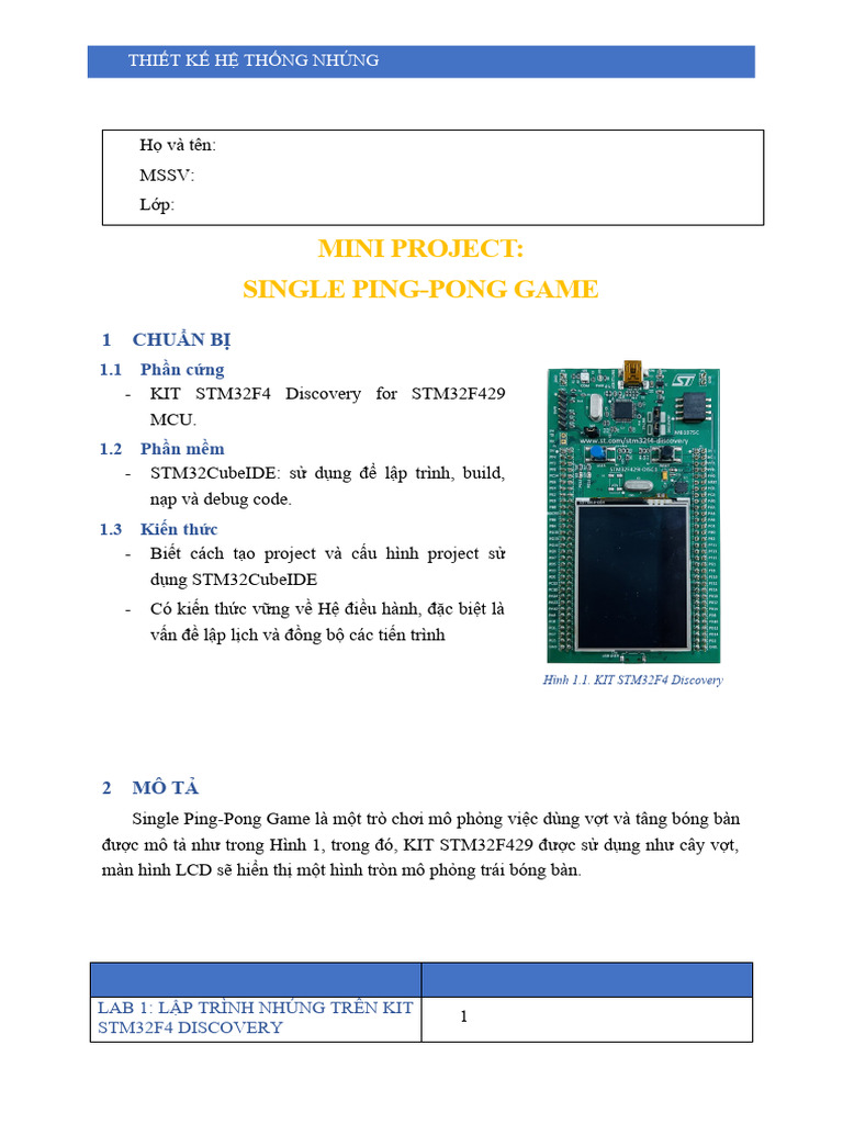 (TKHTN) Mini Project | PDF