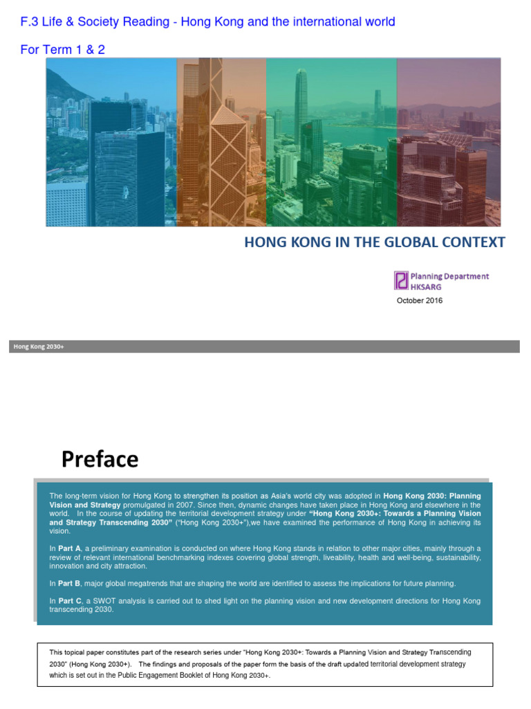 Hong Kong in The Global Context - Eng-For Reading Lesson | PDF