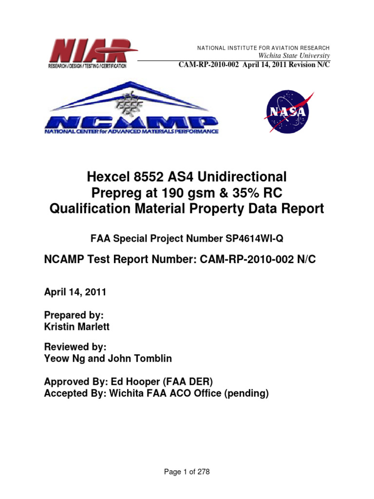 CAM-RP-2010-002 Rev NC April 14 2011 Hexcel 8552 AS4 Uni Data Report ...