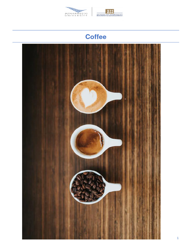 Pre-module Pre-Reading Material for Coffee | PDF