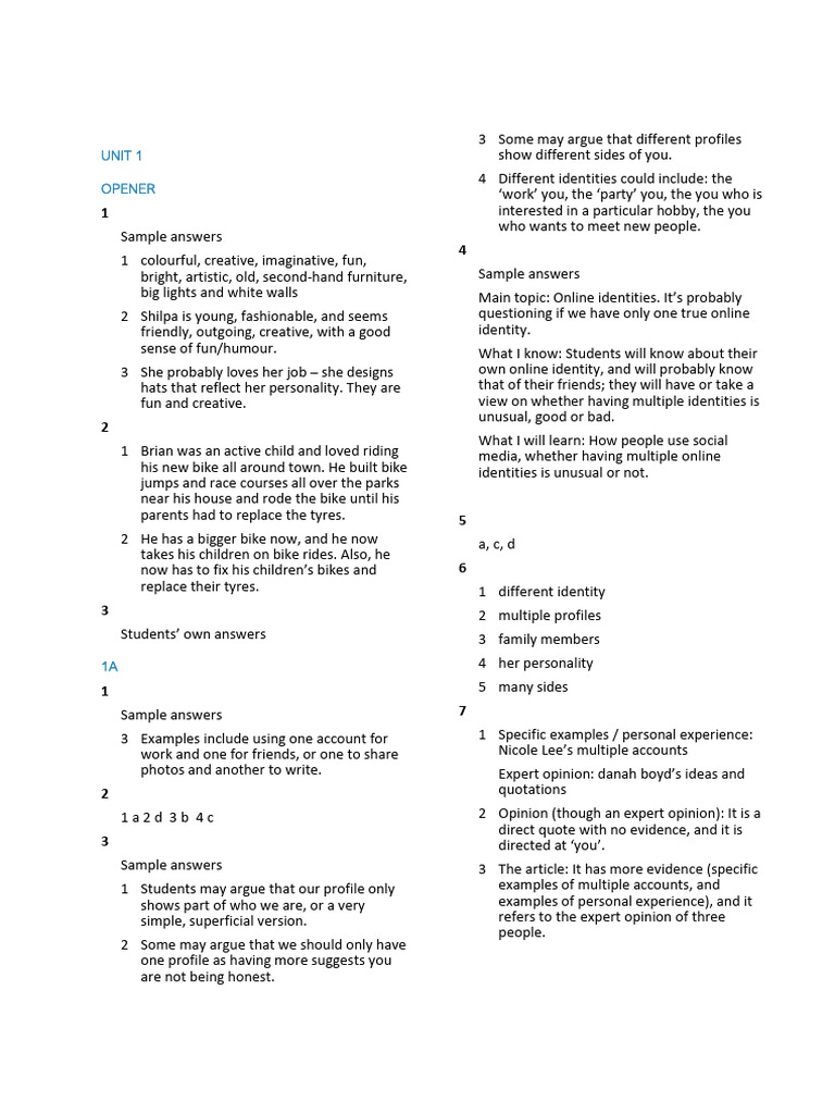 Voices Intermediate Students Book Key | PDF Voices Intermediate Students Book Key | PDF